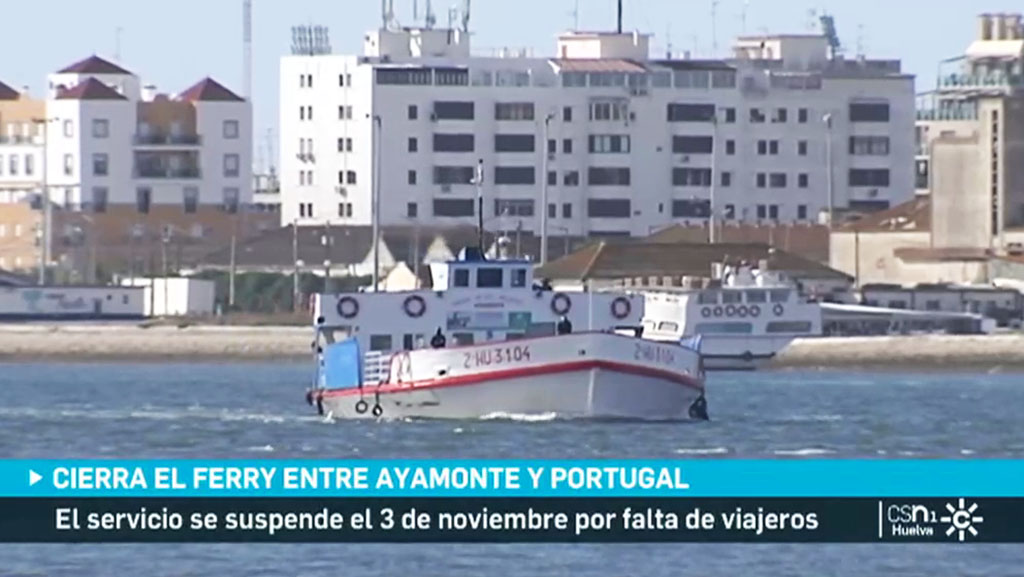 Cancelan los viajes del ferry entre Ayamonte y Portugal
