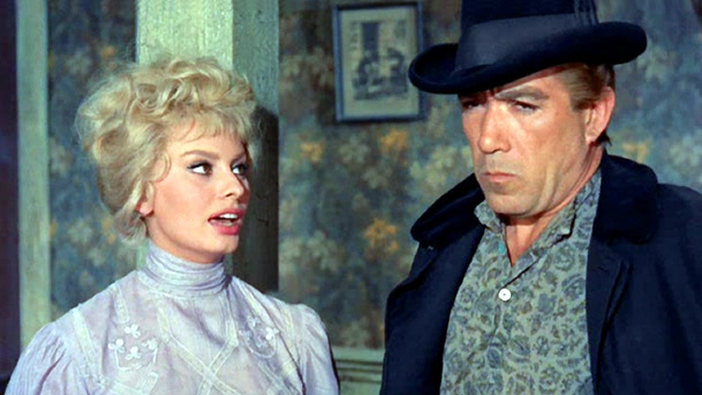 Sophia Loren y Anthony Quinn, en El pistolero de Cheyenne
