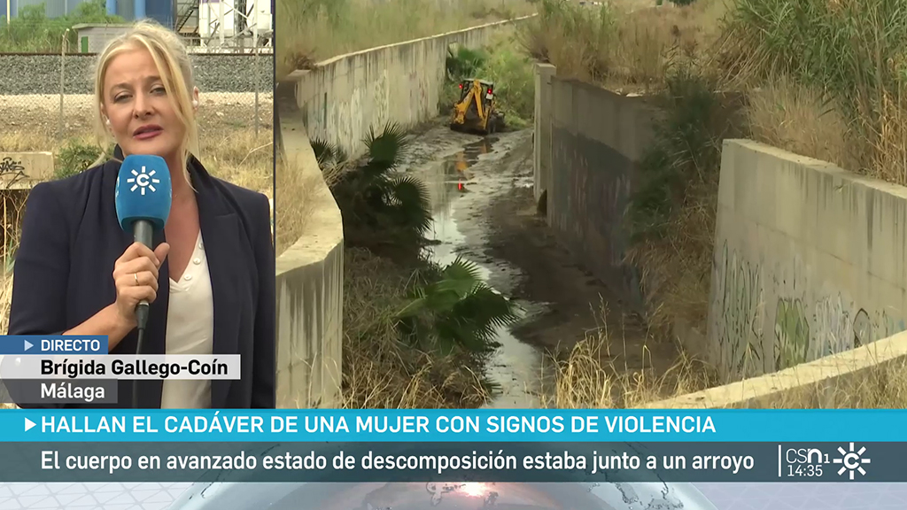 Encuentran el cadáver de una mujer con signos de violencia en un arroyo de Málaga