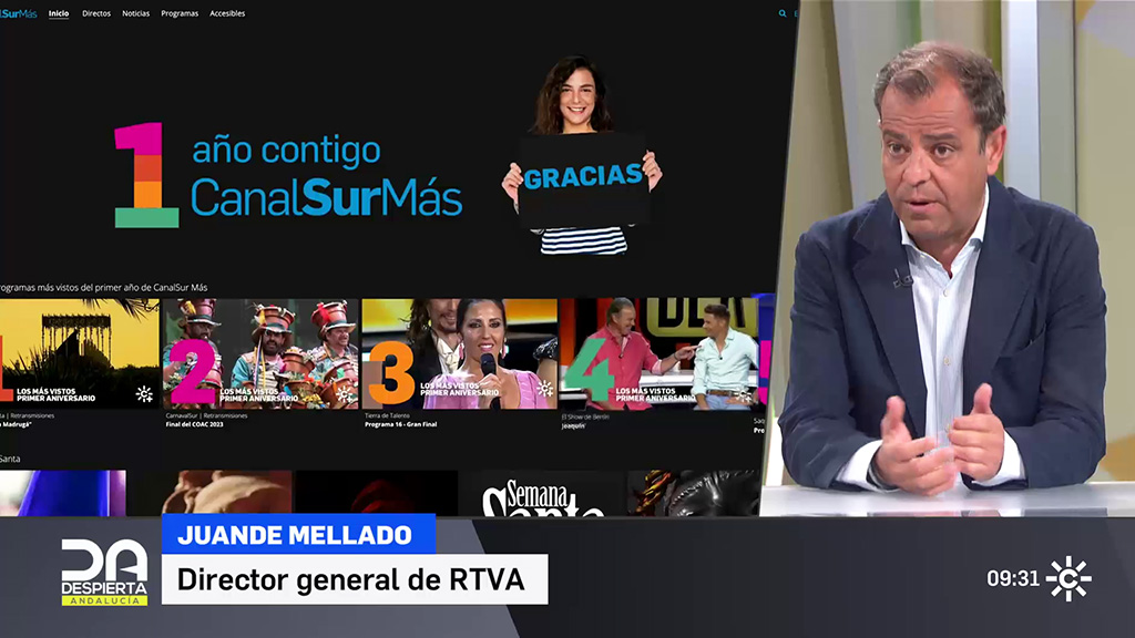 Mellado celebra el éxito de CanalSur Más en su primer año de vida