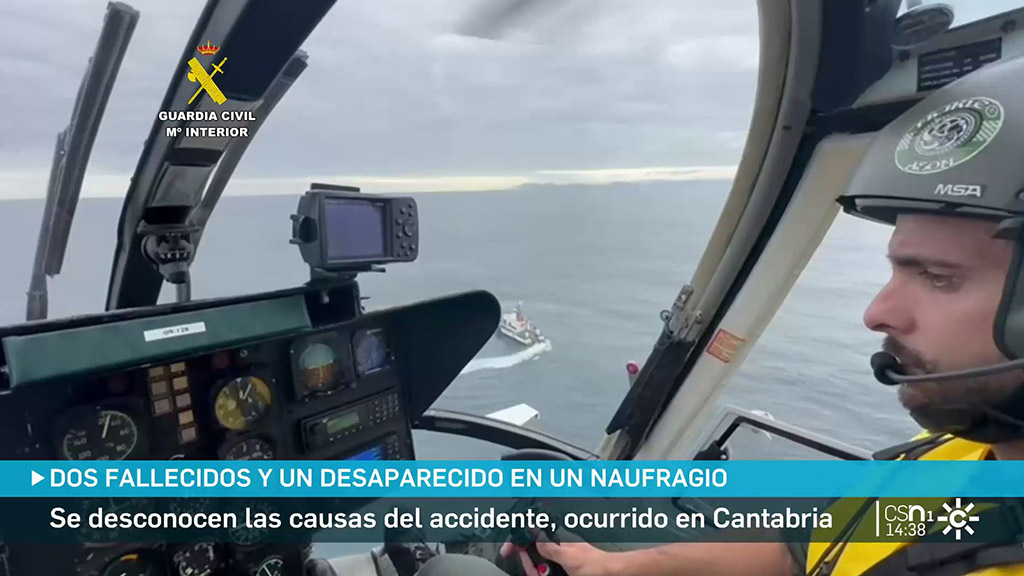 Dos muertos y un desaparecido en el naufragio de un pesquero en Santander
