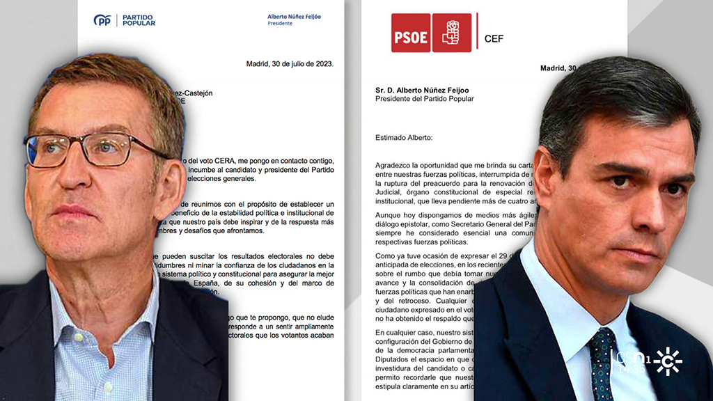 Intercambio de cartas entre PP y PSOE