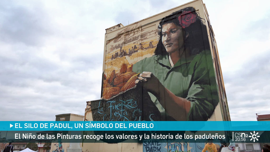 El gran mural del silo de Padul, símbolo del pueblo