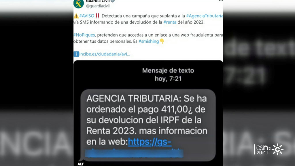 La Guardia Civil alerta de una nueva estafa que suplanta a la Agencia Tributaria