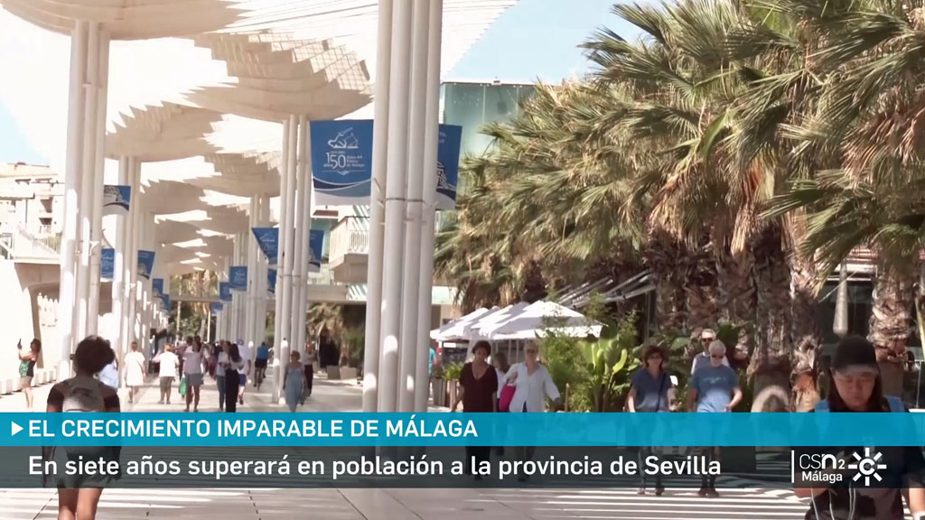 Málaga alcanzará los 2 millones de habitantes en 2031