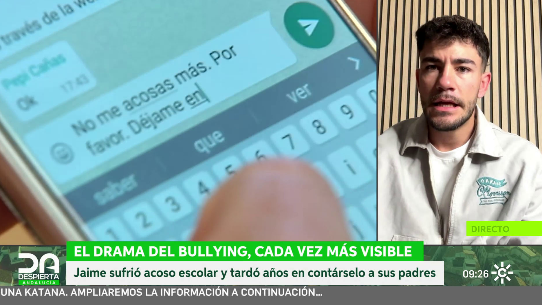Jaime Silva, víctima de acoso: "Sandra me seguía en TikTok, qué pena no haberla podido ayudar"